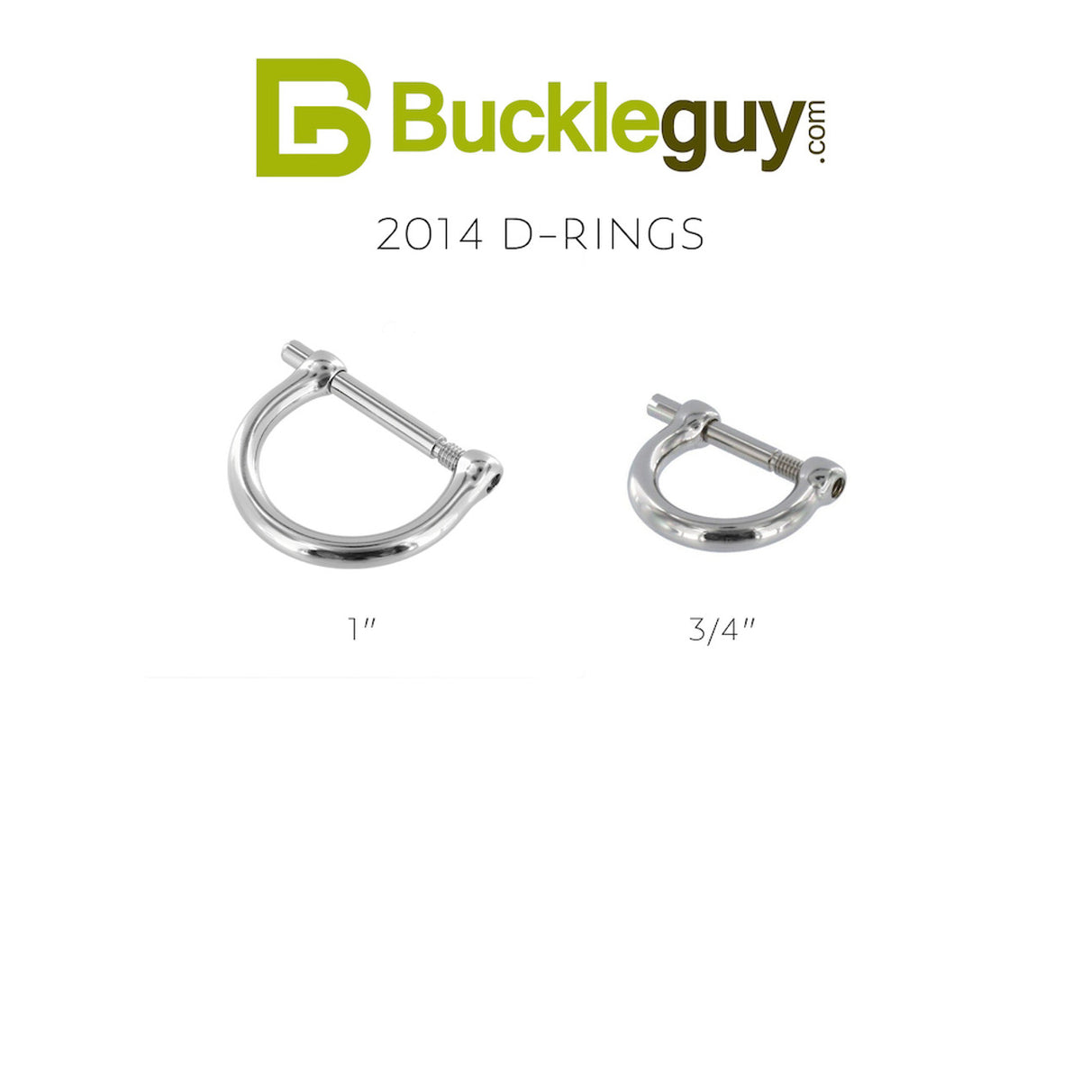 2014 Nickel Plate, D-Ring with Screw, Multiple Sizes – Maker's Leather ...