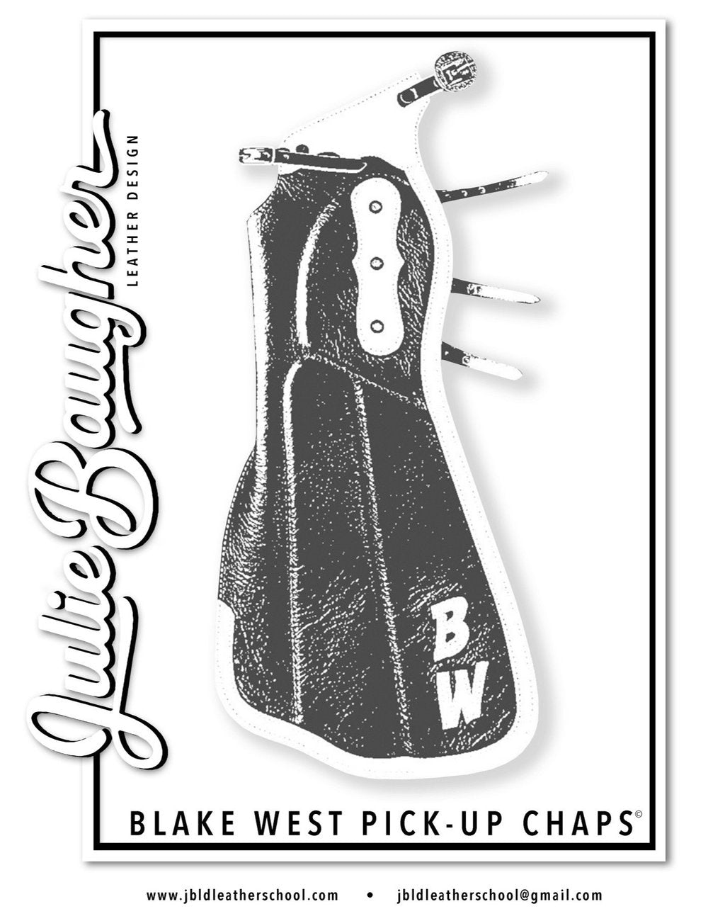 Blake West Pick-up Chap Pattern – Maker's Leather Supply