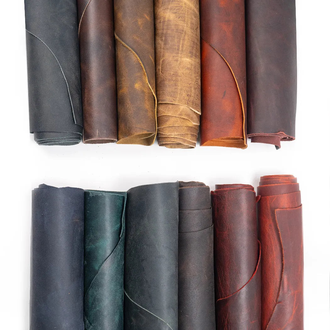 Cowboy Pull-Up Leather – Available in 11 Colors – Maker's Leather Supply